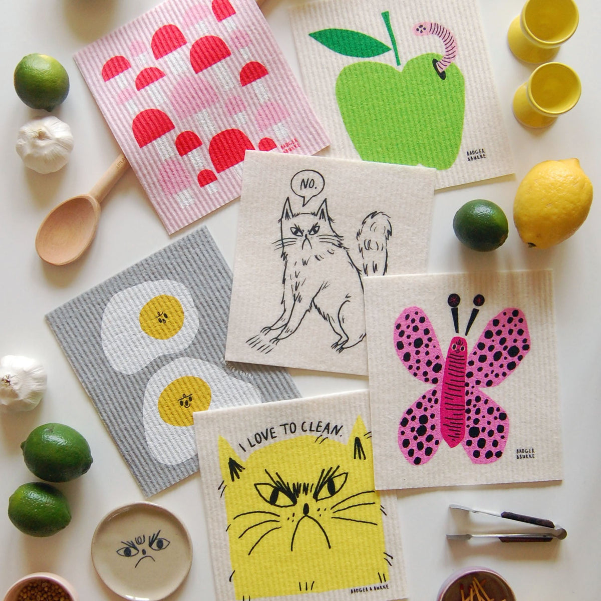 Swedish Sponge Cloths - screen printed eco-friendly kitchen products ...